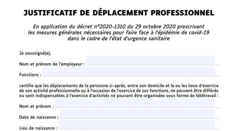 Nouvelle attestation de sortie : téléchargez la nouvelle version du ...