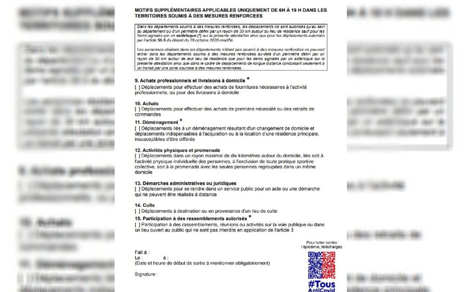 Reconfinement : Les deux attestations de déplacement qui concerneront ... Reconfinement : Les deux attestations de déplacement qui concerneront ...