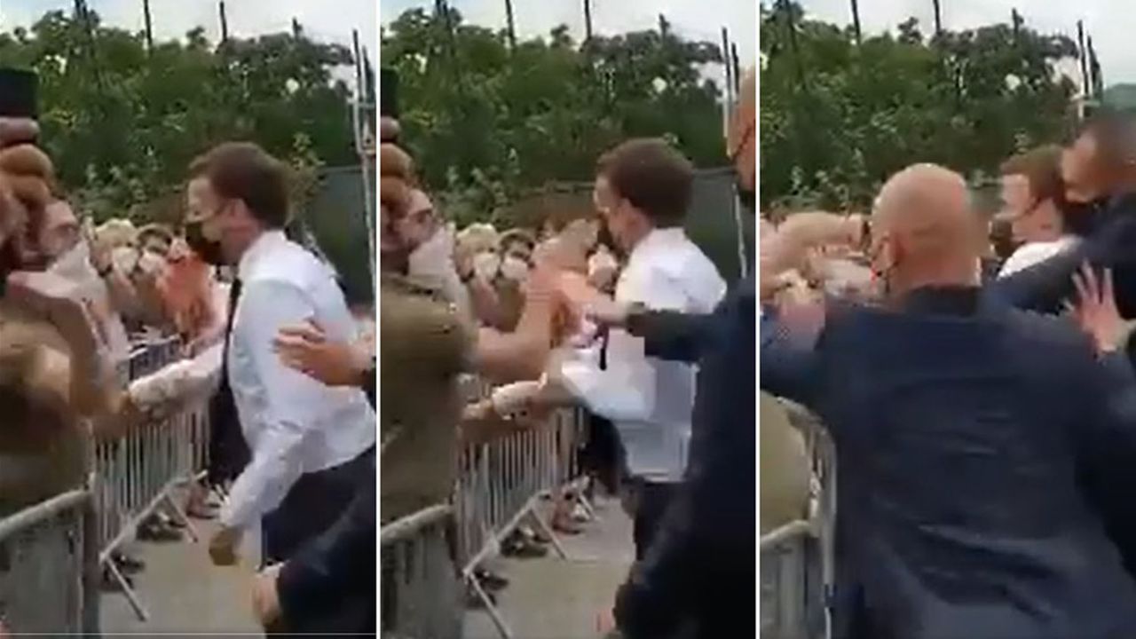 Emmanuel Macron giflé : la réaction ironique du Président de la ... Emmanuel Macron giflé : la réaction ironique du Président de la ...